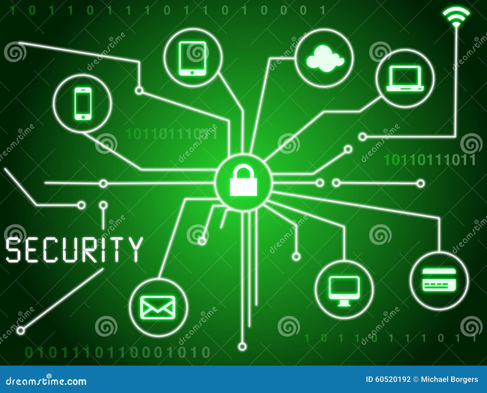 Internet and Computer Security Concept Stock Illustration ...