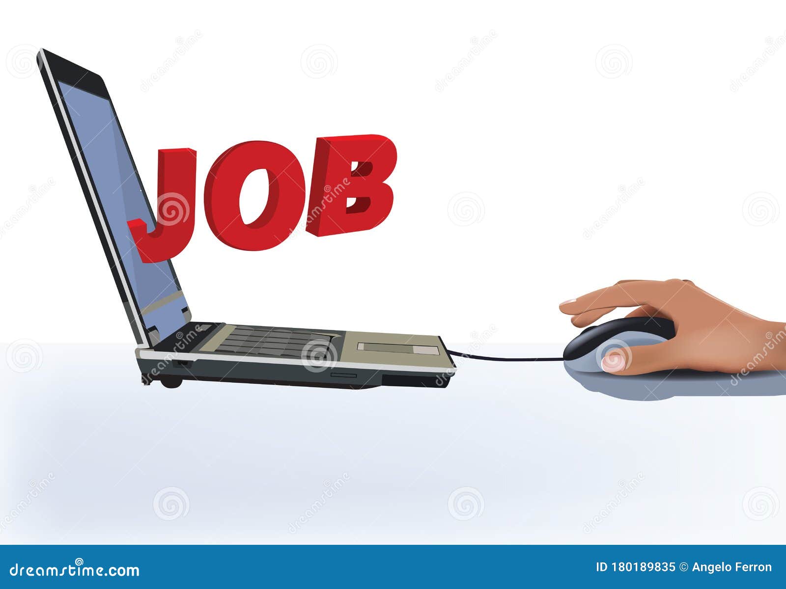 Internet Computer Technology Job Search Stock Vector - Illustration of ...