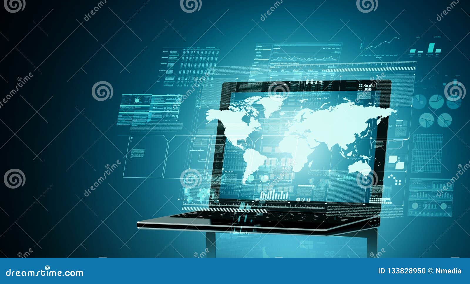 Internet Computerized Technology Concept Stock Photo - Image of ...