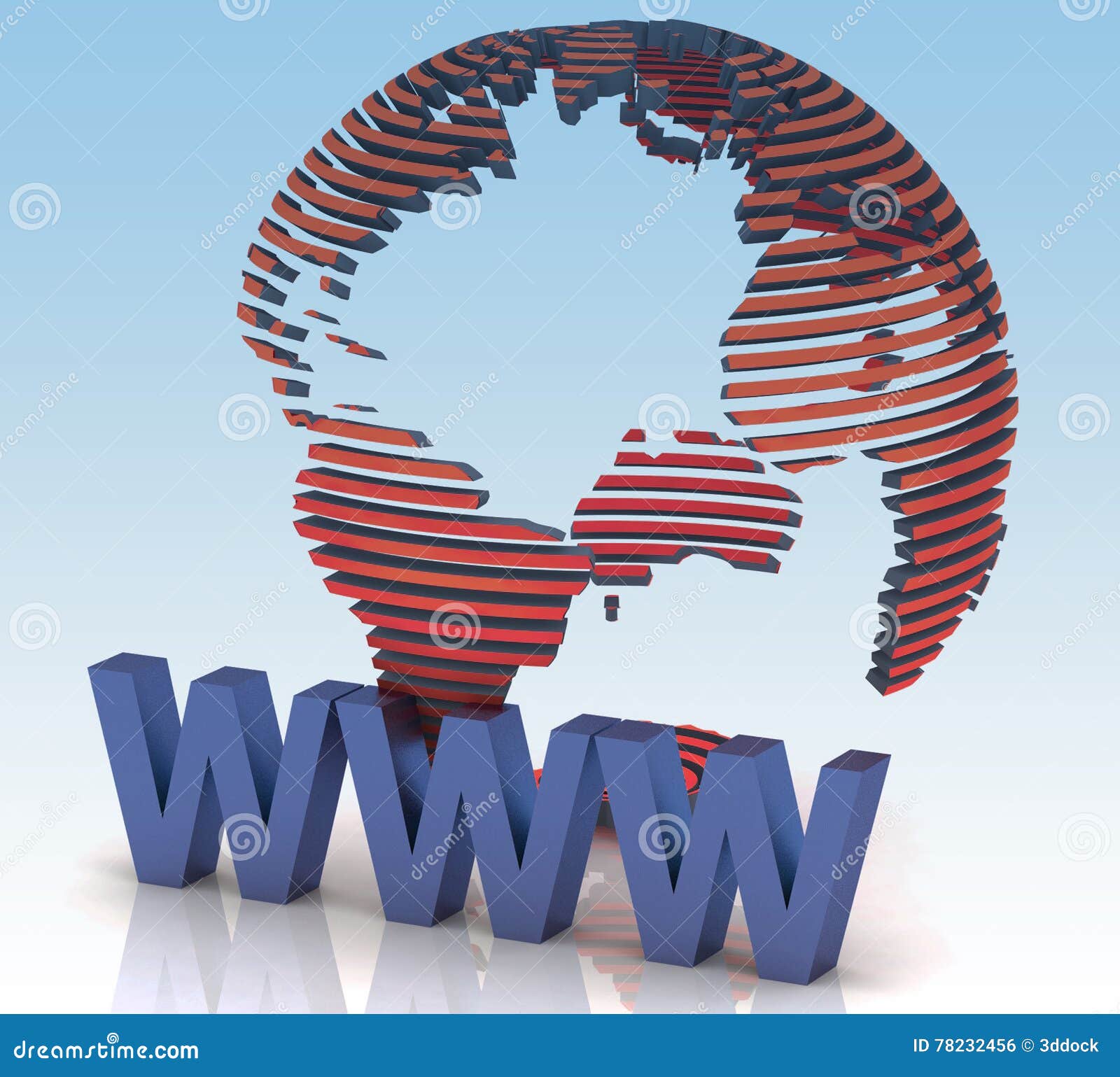 Internet Concept. 3d Illustration Stock Illustration - Illustration of ...