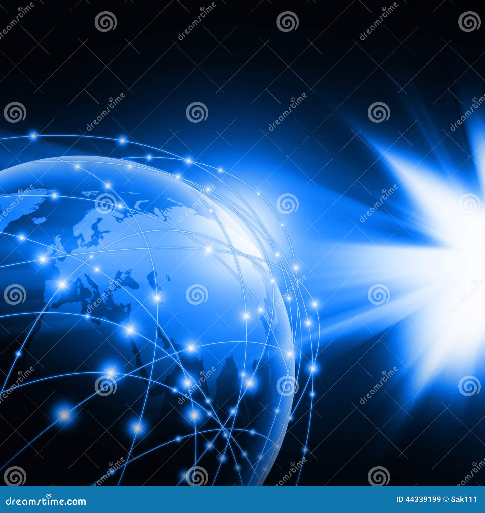 Internet Concept of Global Abstract Background Stock Illustration ...