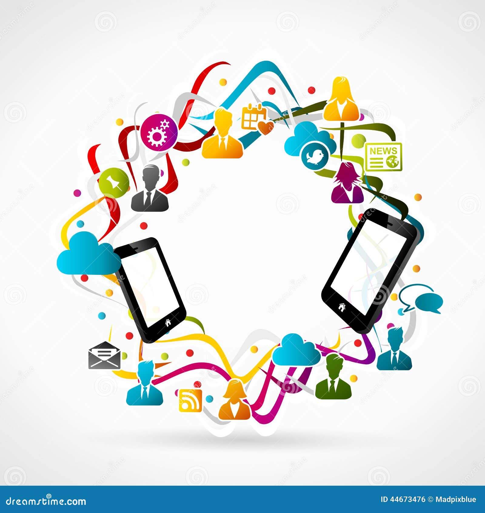 Internet stock vector. Illustration of communication - 44673476