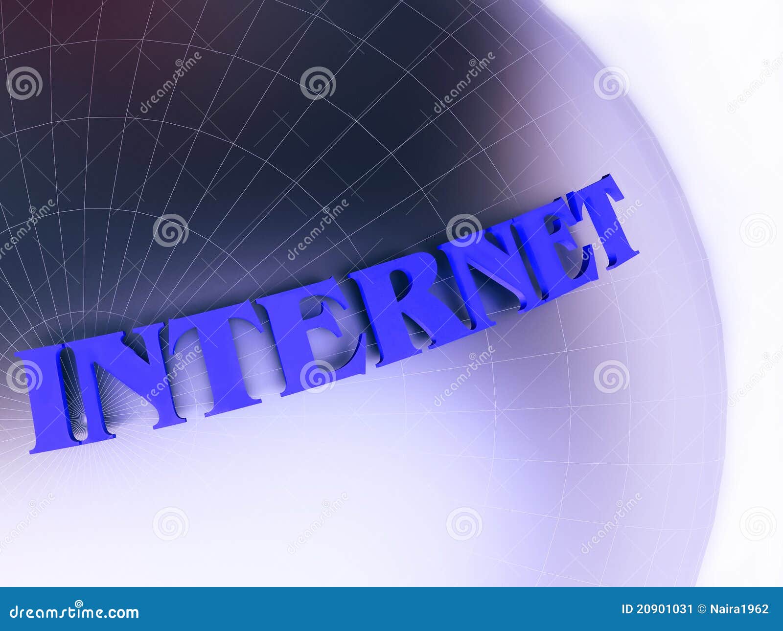 Internet Concept Illustration in Blue Stock Illustration - Illustration ...