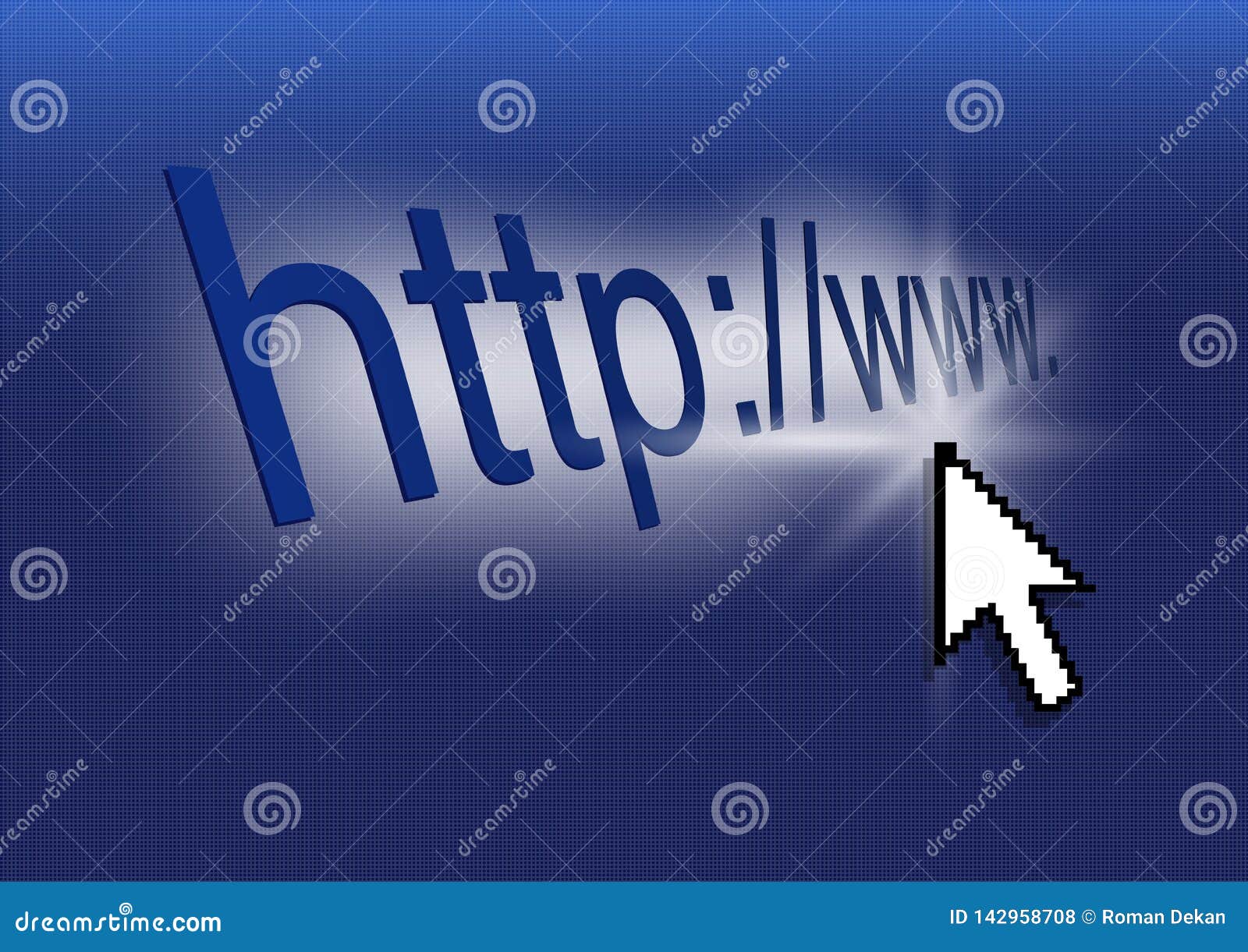 Internet Concept Illustration with Blue Screen Stock Vector ...
