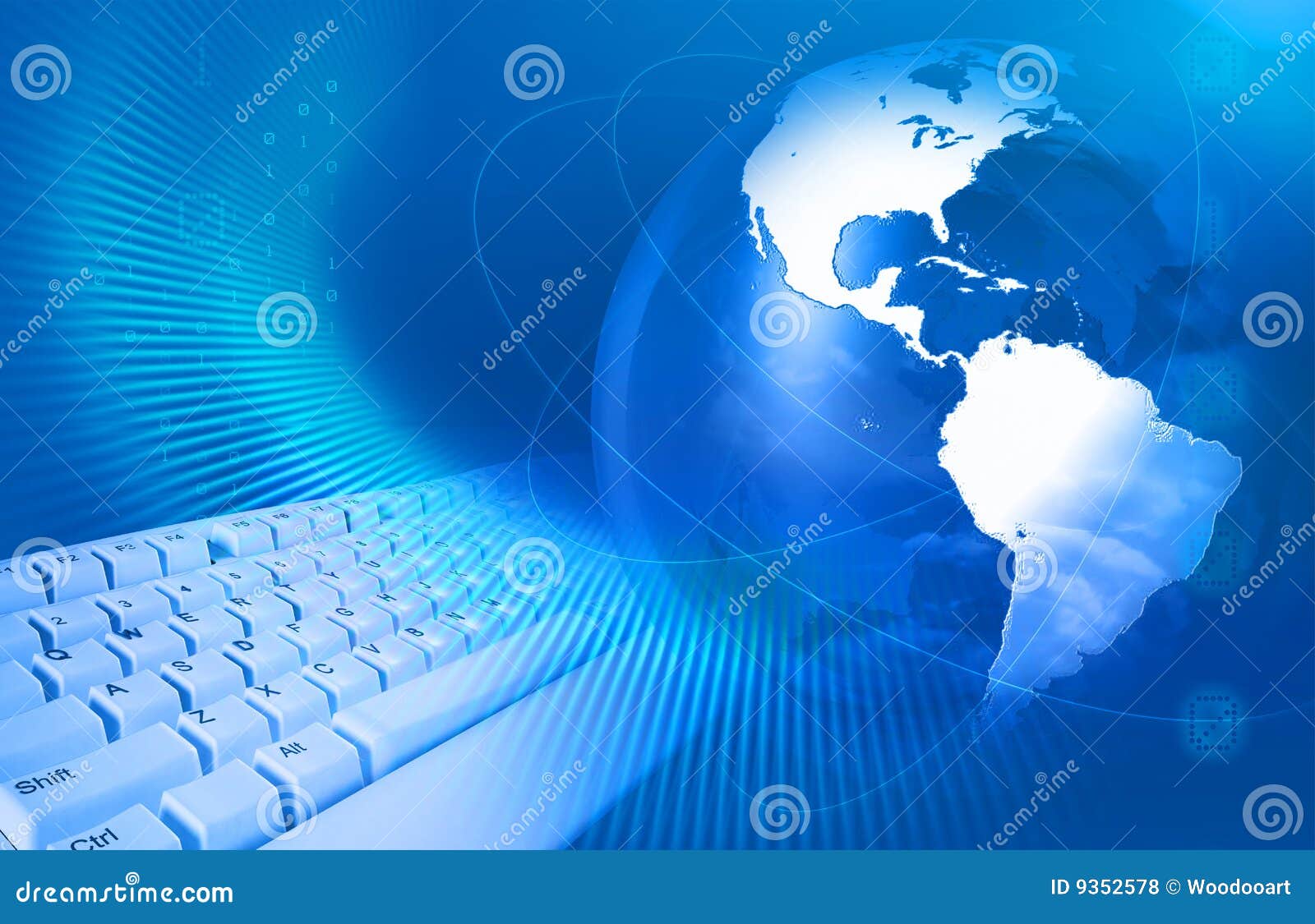 Internet Concept with Keyboard Stock Illustration - Illustration of ...
