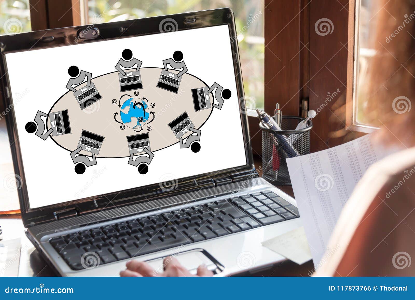 Internet Concept on a Laptop Screen Stock Photo - Image of information ...