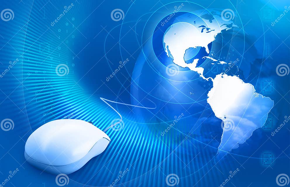 Internet Concept with Mouse Stock Illustration - Illustration of ...