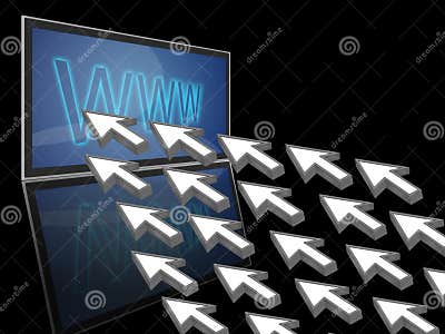 Internet Concept Website Traffic Stock Illustration - Illustration of ...