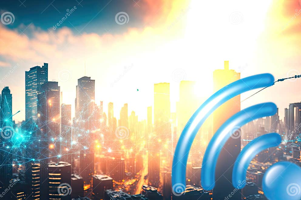 Internet Conection and Technology Concept. Ai Generative Stock ...