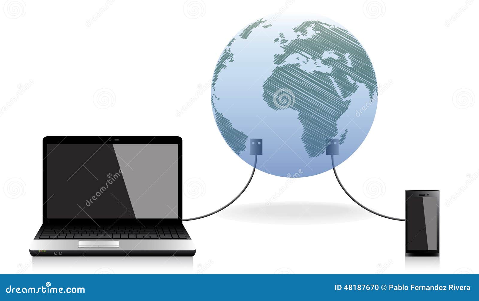 Internet Connect stock illustration. Illustration of portable - 48187670