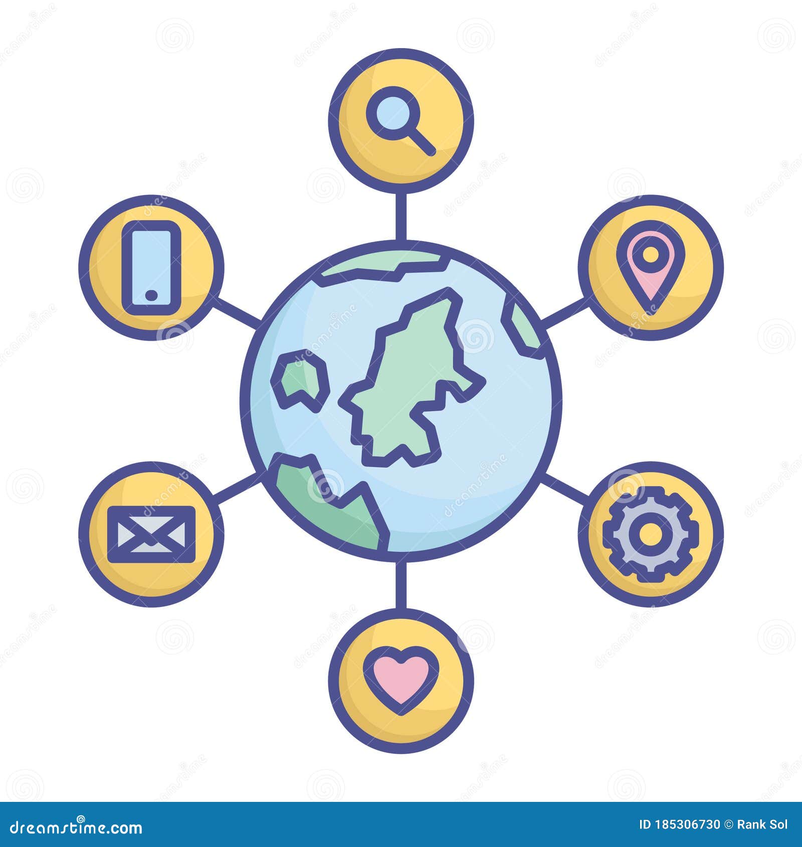 Internet Connected Devices Fill Vector Icon Which Can Easily Modify or ...