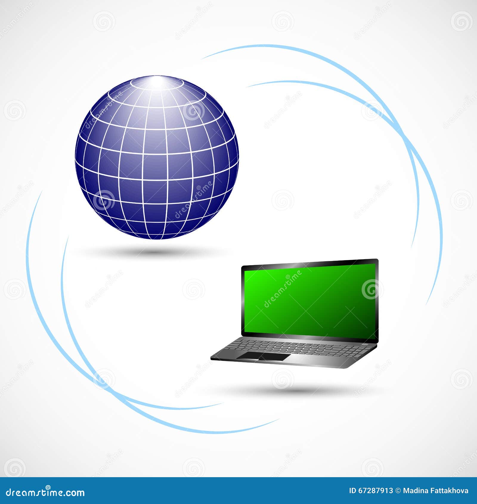 Internet Connection between Computer and Server Stock Vector ...