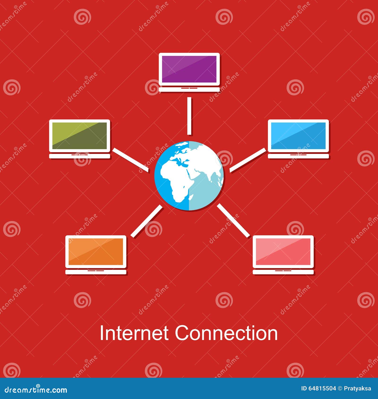 Internet Connection Concept Illustration. Stock Vector - Illustration ...