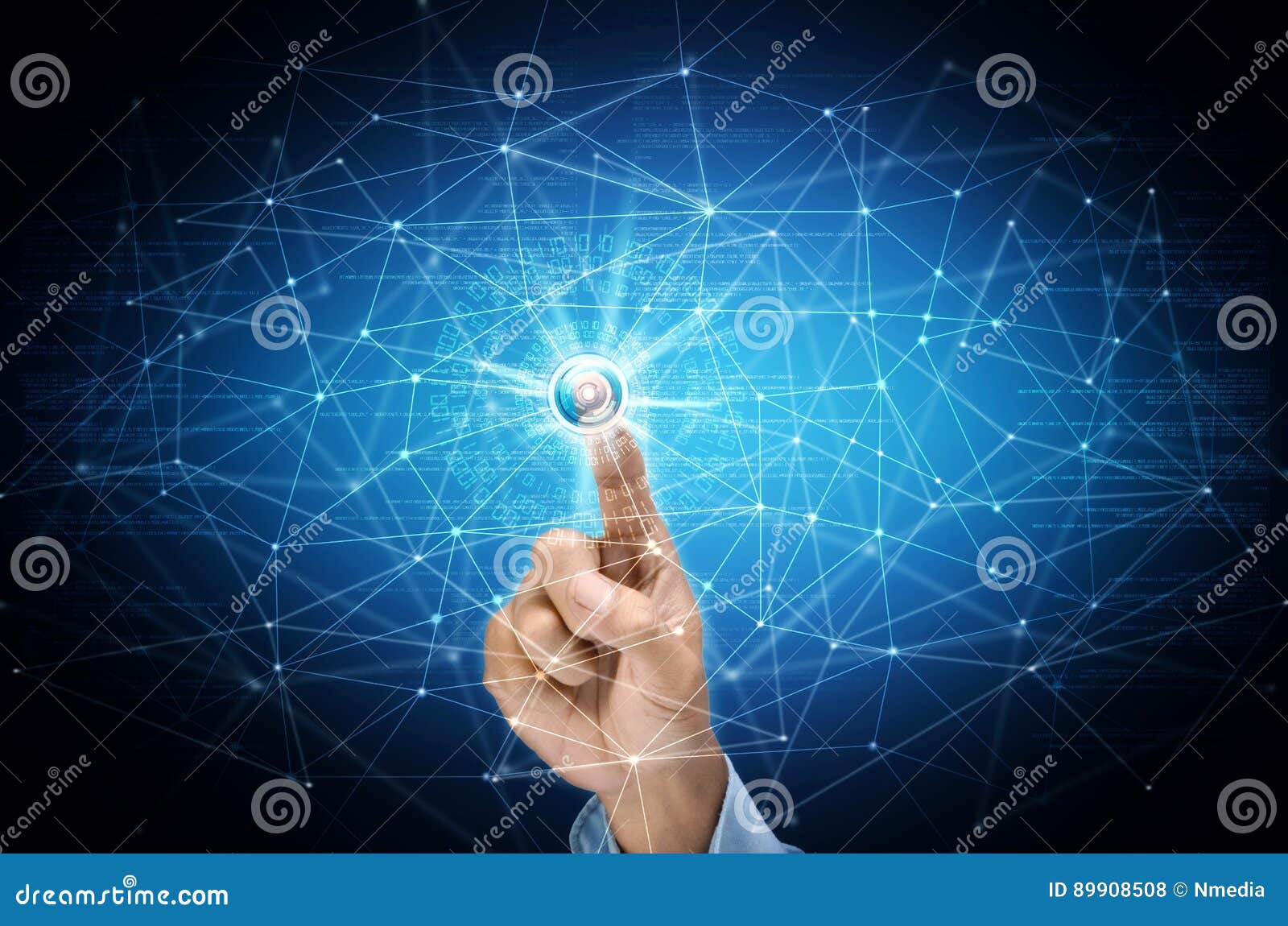 Internet Connection Concept Stock Photo - Image of database, finger ...