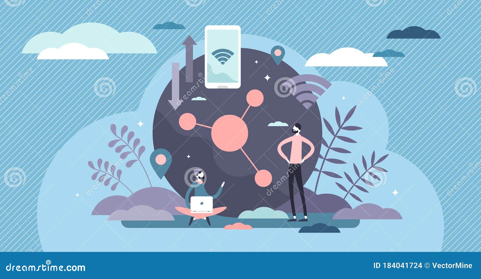 Internet Connection Concept Vector Illustration Stock Vector ...