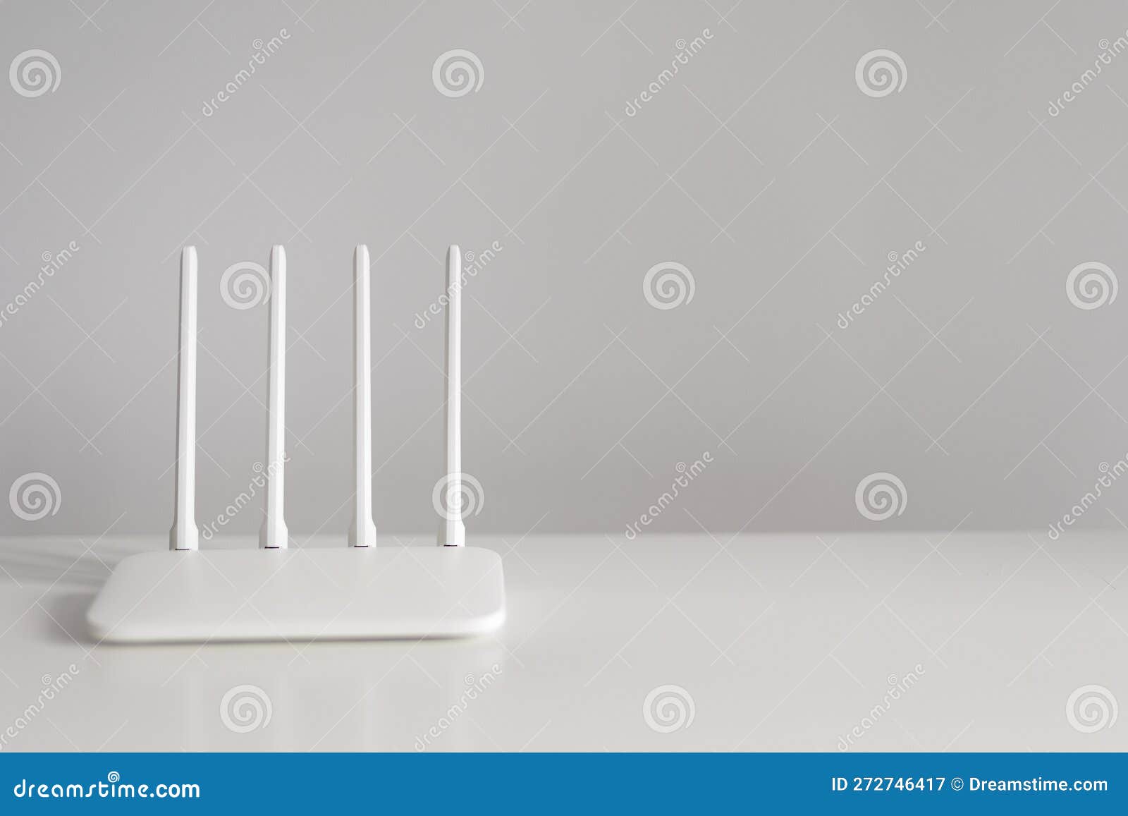 Internet Connection Concept - White Router on White Table Stock Image ...