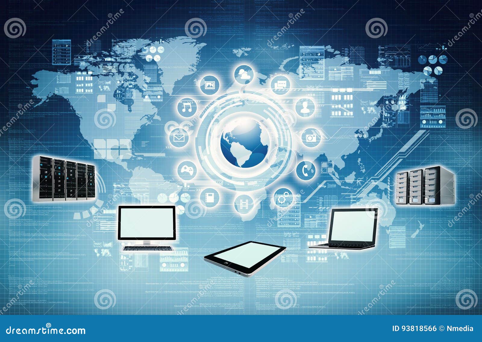 Internet Connection Concept Stock Illustration - Illustration of phone ...