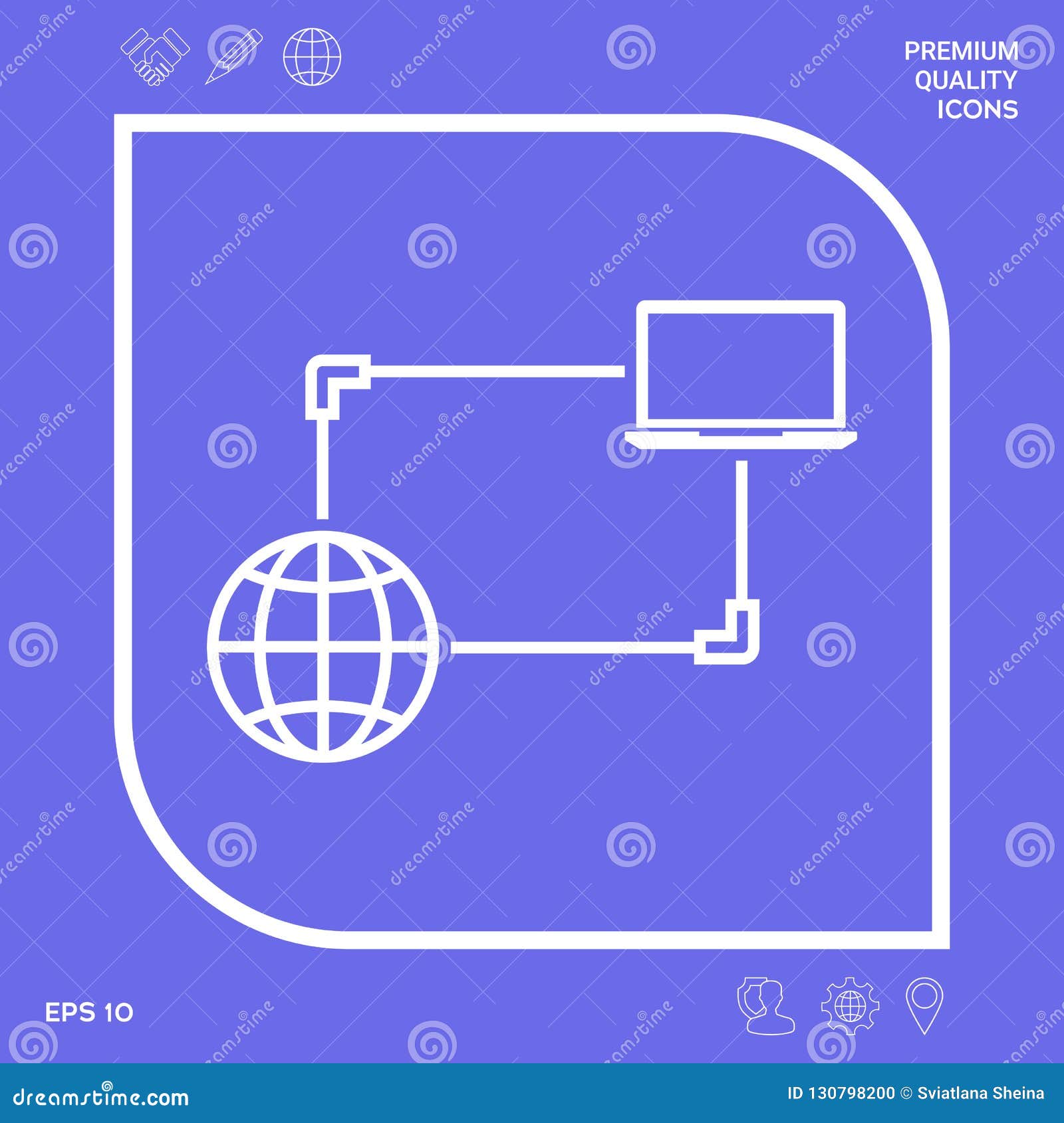 Internet Connection, Data Exchange, Transfer Concept Icon. Graphic ...