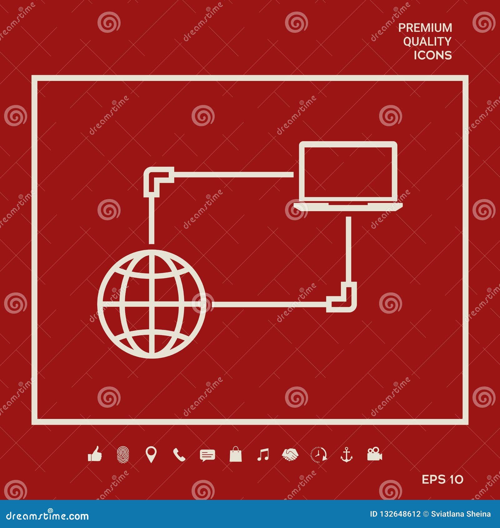 Internet Connection, Data Exchange, Transfer Concept Icon. Graphic ...