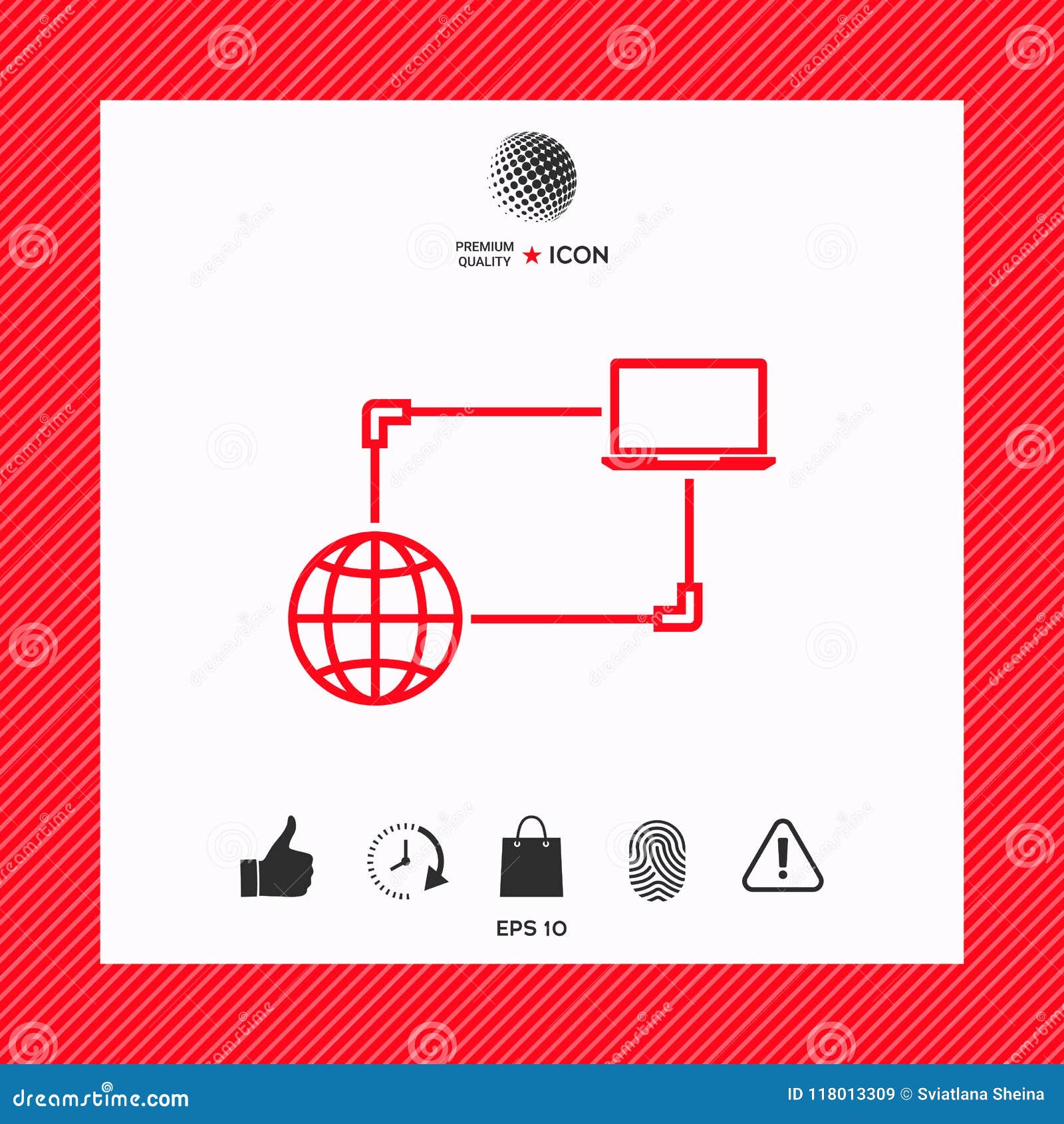 Internet Connection, Data Exchange, Transfer Concept Icon Stock Vector ...