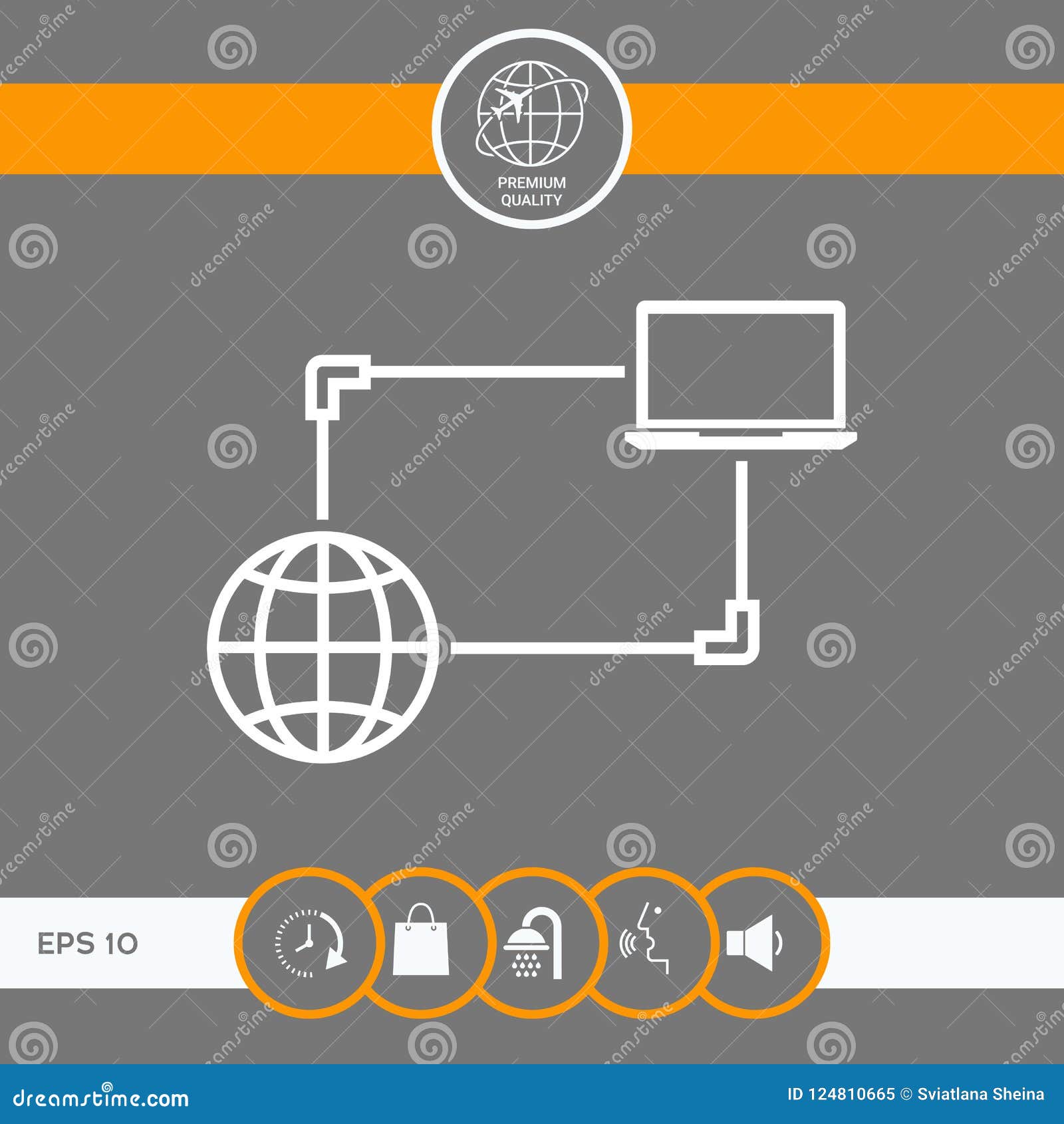 Internet Connection, Data Exchange, Transfer Concept Icon Stock Vector ...