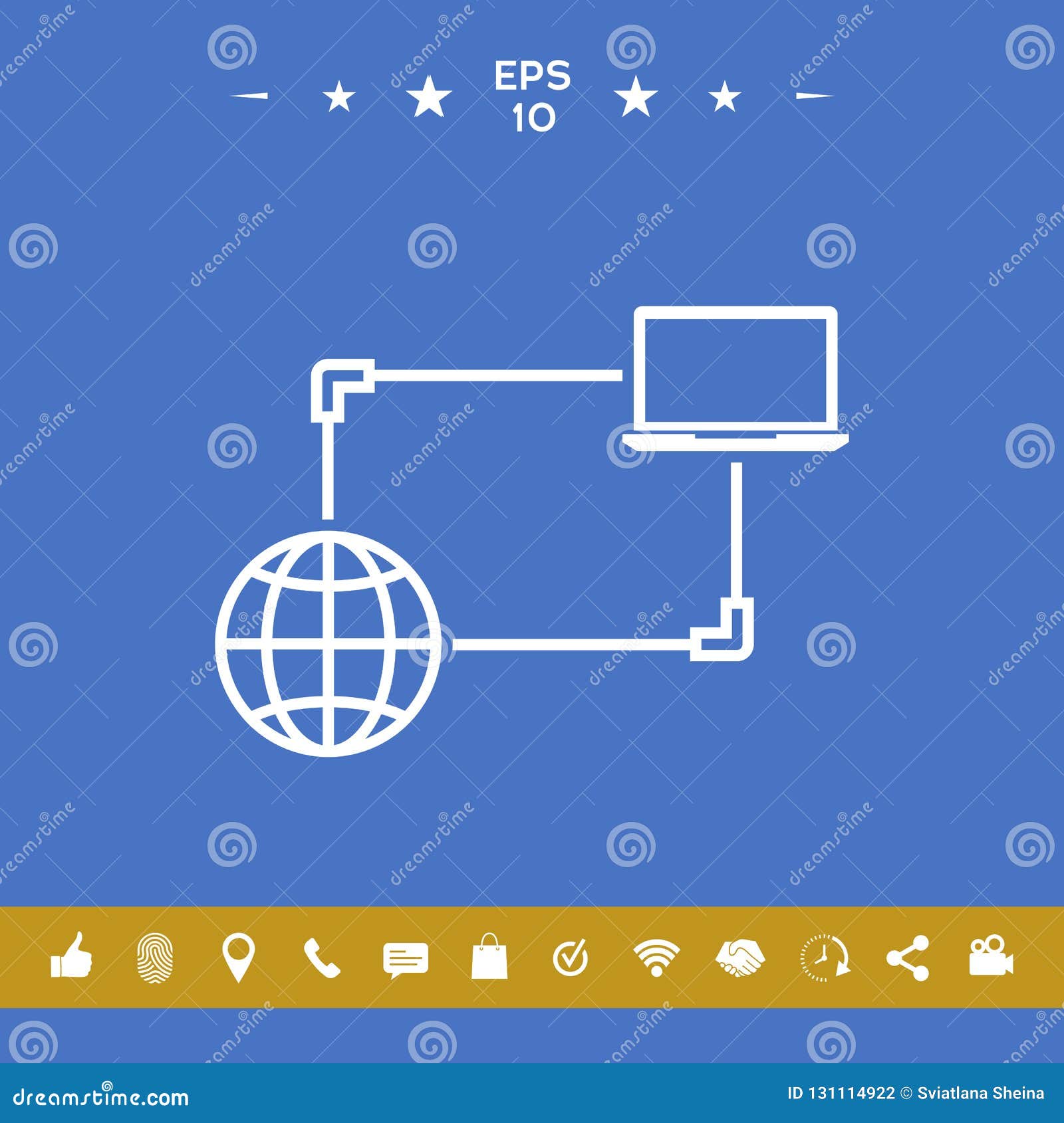 Internet Connection, Data Exchange, Transfer Concept Icon Stock Vector ...