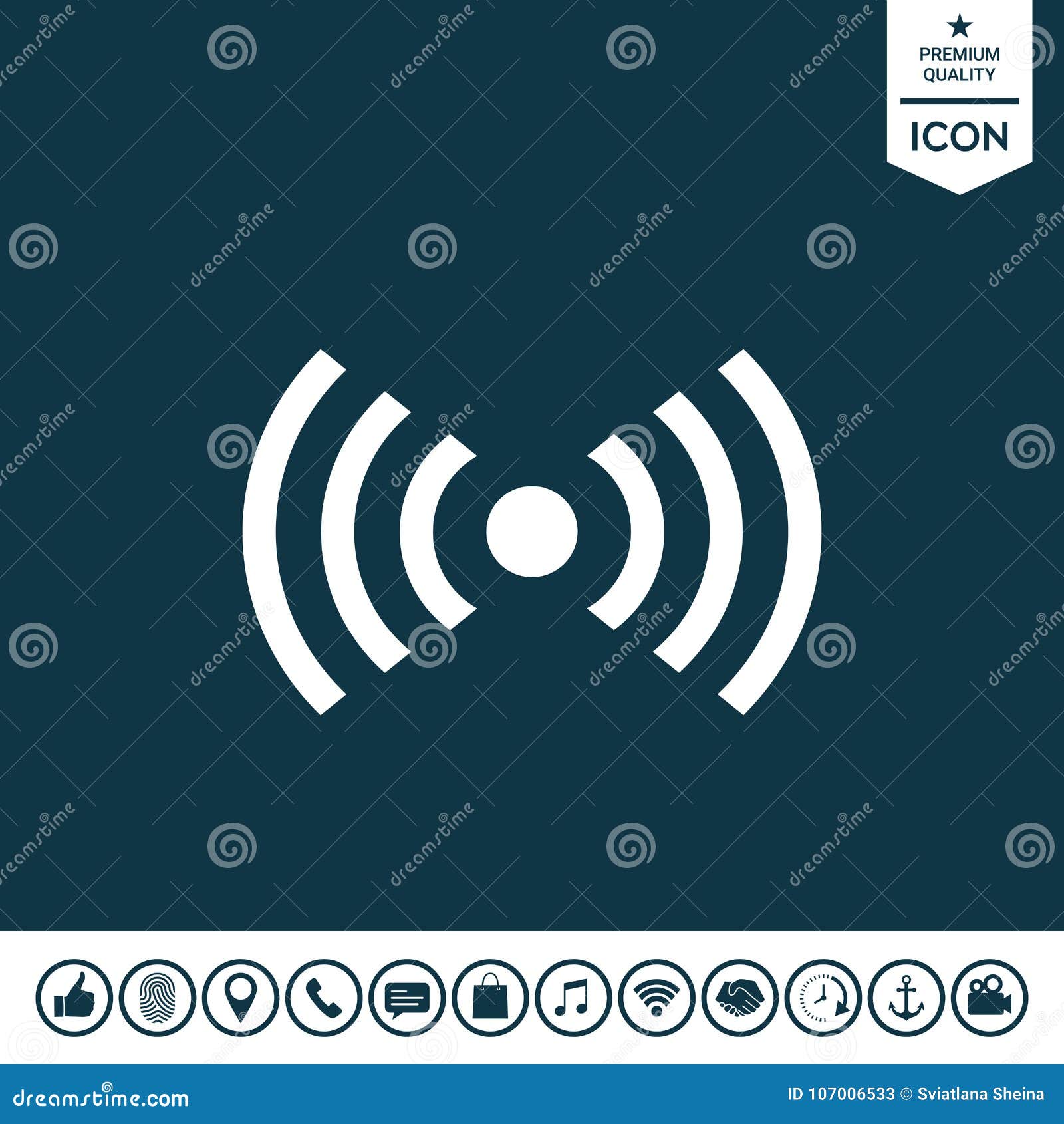 Internet connection icon stock vector. Illustration of wireless - 107006533