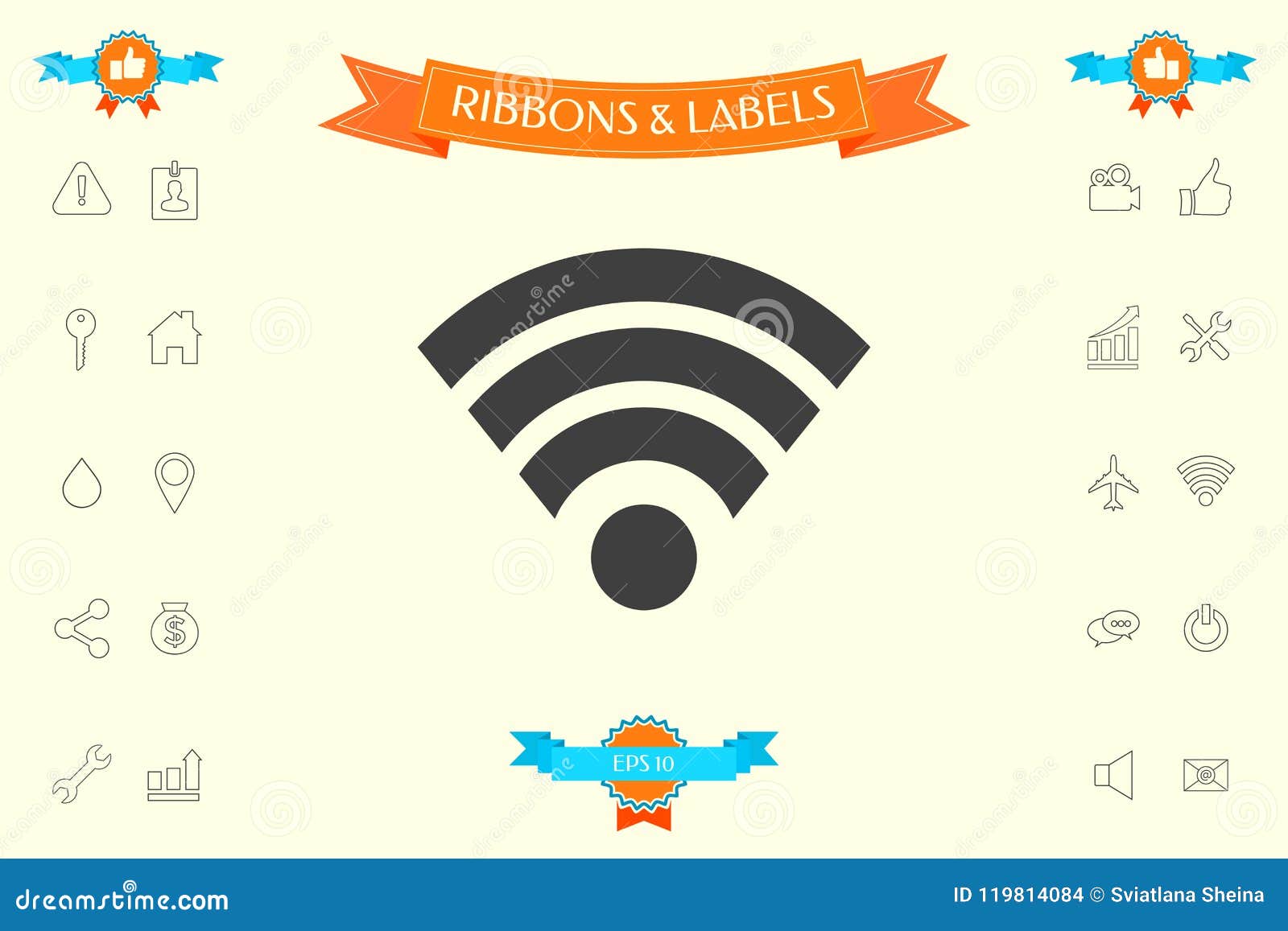 Internet connection icon stock vector. Illustration of contact - 119814084