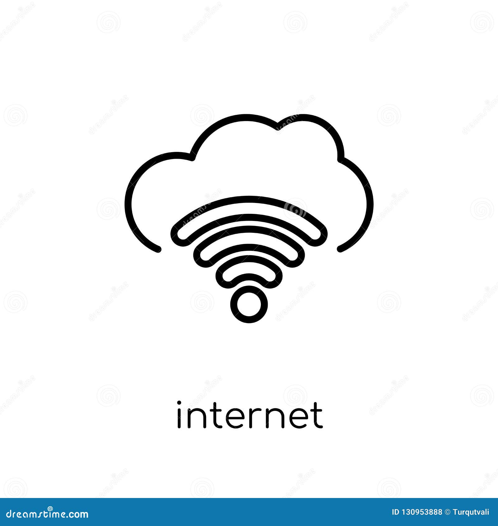 Internet Connection Icon. Trendy Modern Flat Linear Vector Inter Stock ...