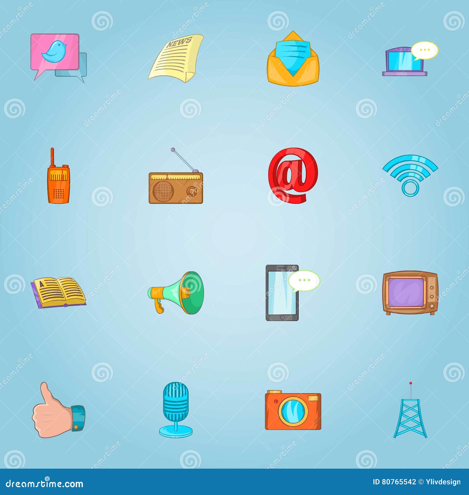 Internet Connection Icons Set, Cartoon Style Stock Vector ...