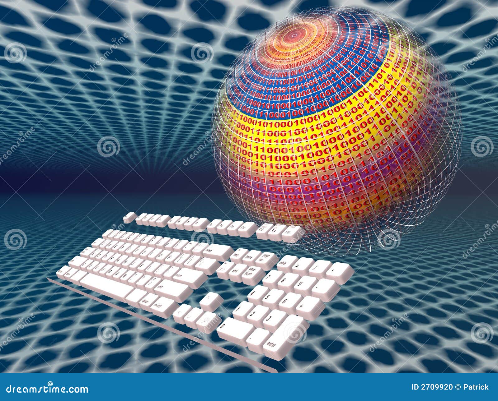 Internet Connection, Keyboard Stock Illustration - Illustration of ...