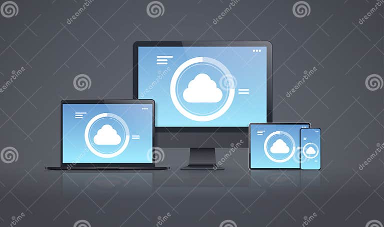 Internet Connection Mobile and Computer Application Cloud ...