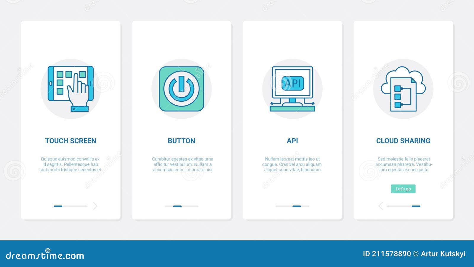 Internet Connection Network Technology UX, UI Onboarding Mobile App ...