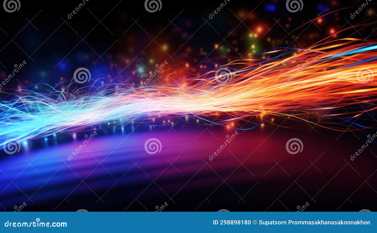 Internet Connection with the Optical Fiber, Closeup Optical Fiber Stock ...