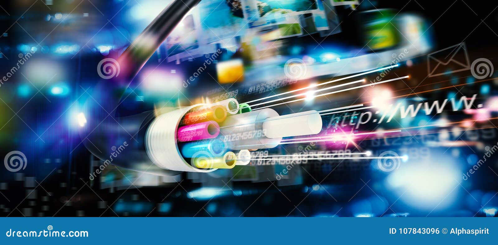 Internet Optical Fiber Connection Box In A Pole , Web Of Wires ...