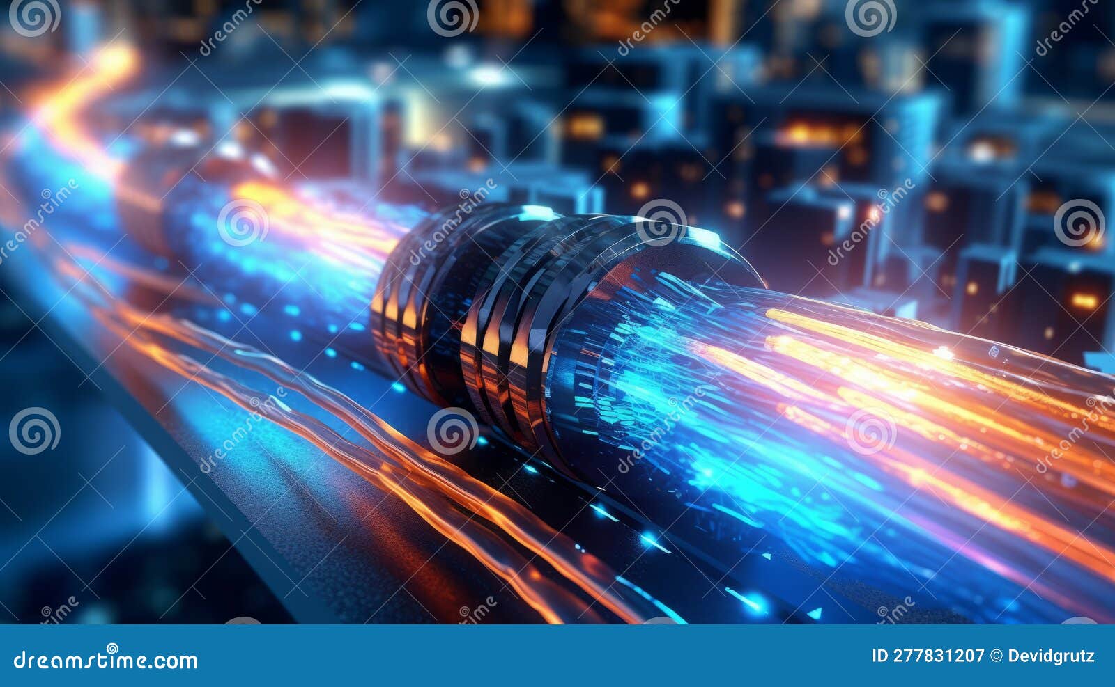 Connection With The Optical Fiber Royalty-Free Stock Photography ...