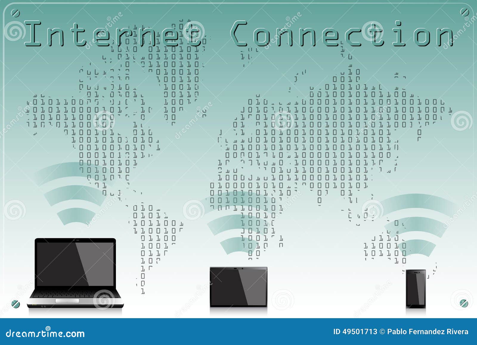 Internet Connection PC Tablet and Phone Stock Illustration ...