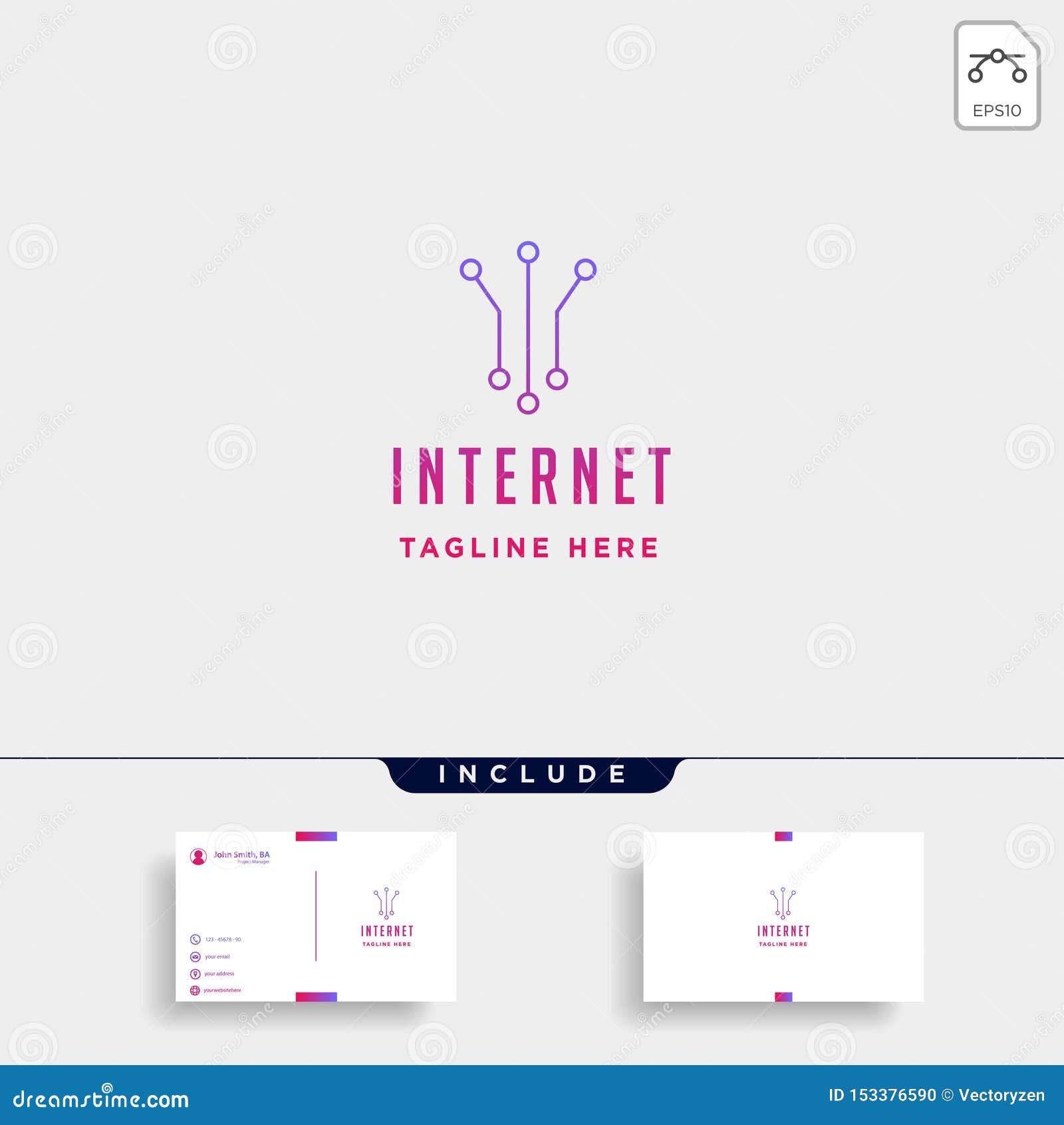 Internet Connection Simple Logo Design Vector Communication Symbol Icon ...