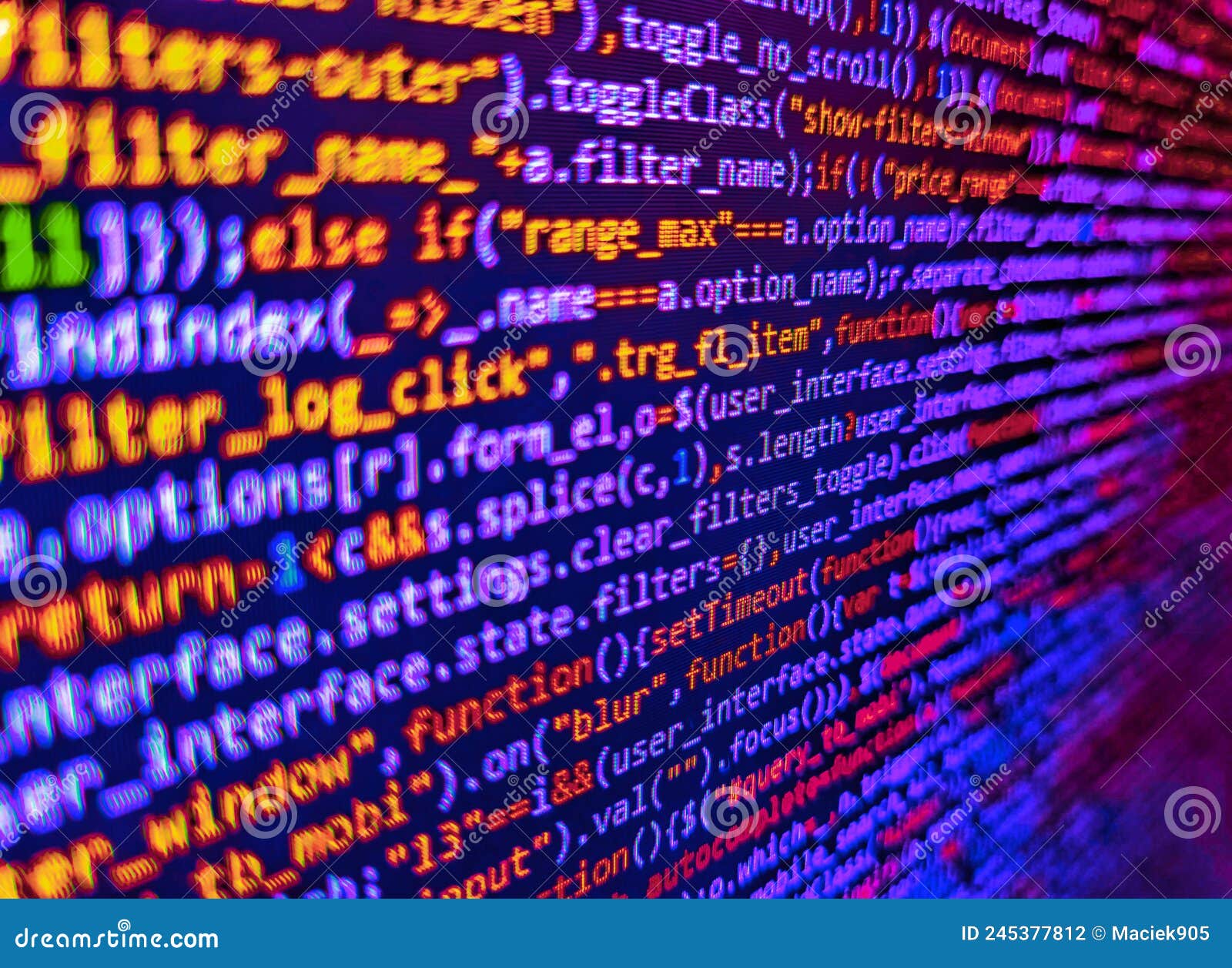 Internet Connection Stream Flow Concept Abstract Computer Script Code Javascript Functions