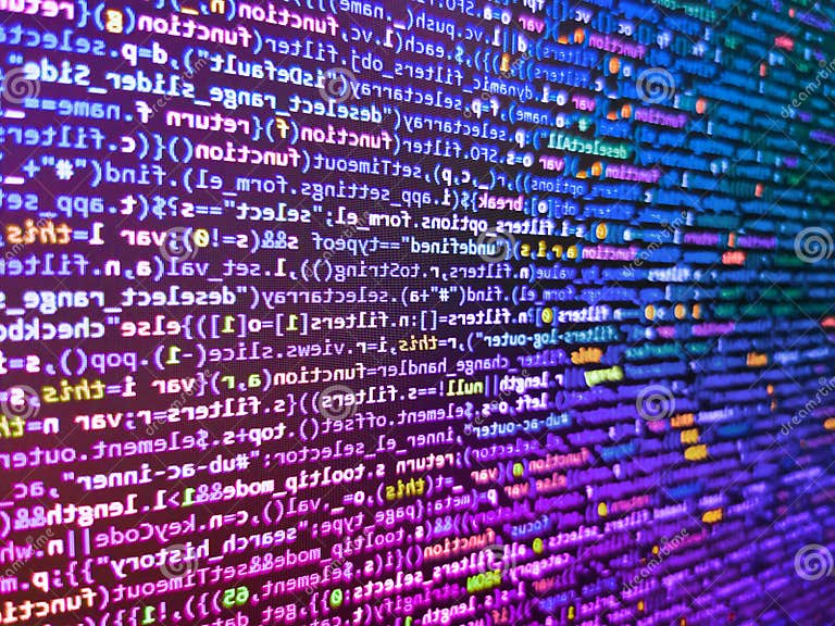 Internet Connection Stream Flow Concept. Close Up of Computer Web Page ...