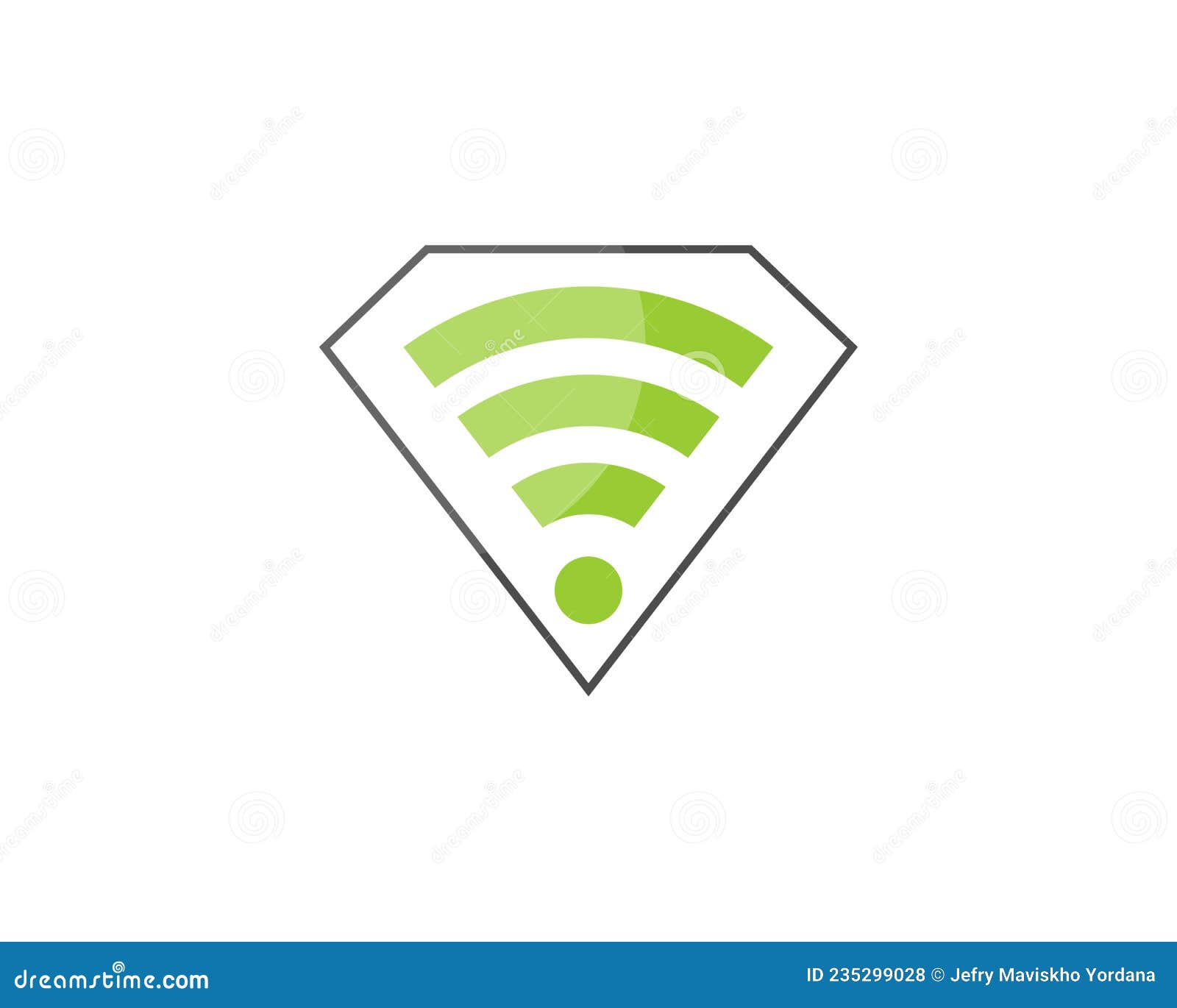 Internet Connection Symbol in the Diamond Gems Logo Stock Illustration ...