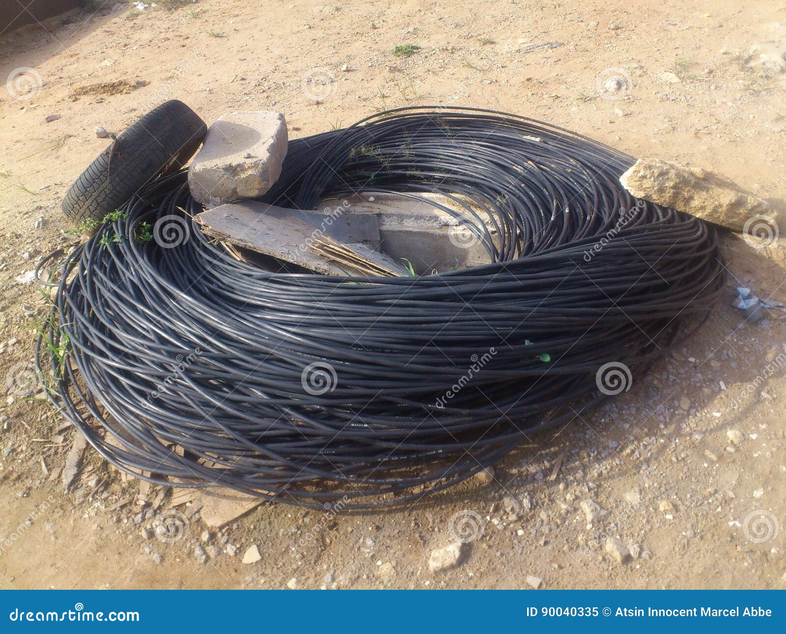 INTERNET CONNECTION WIRE stock image. Image of ground - 90040335