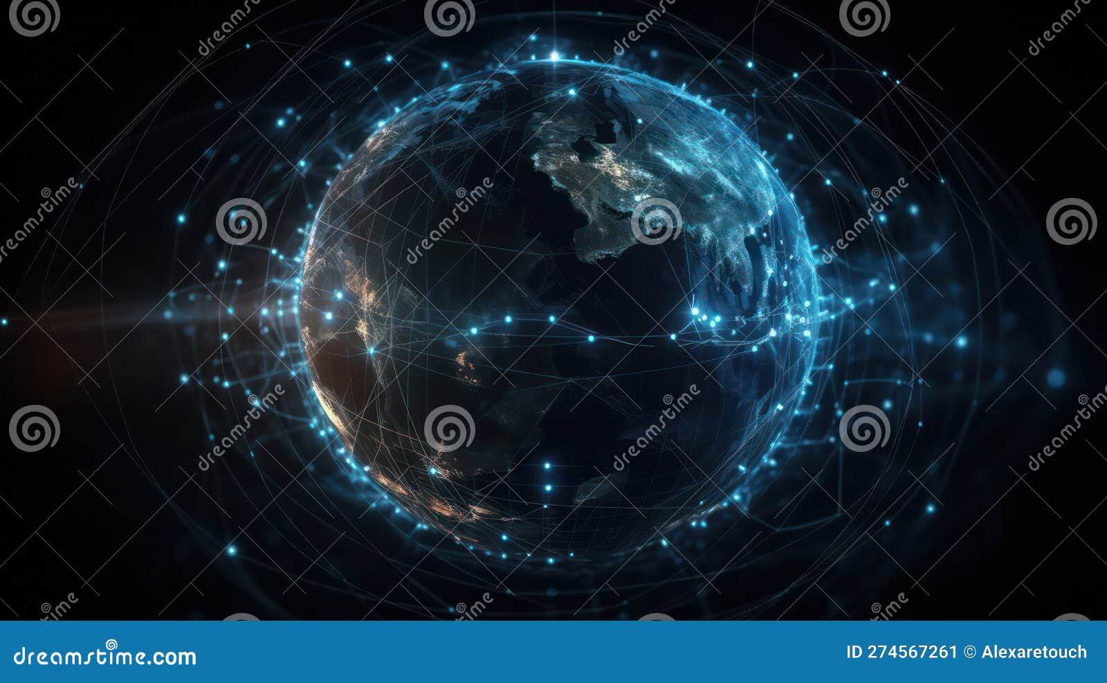 Internet Connections Around the Planet Connect Cities and Countries ...