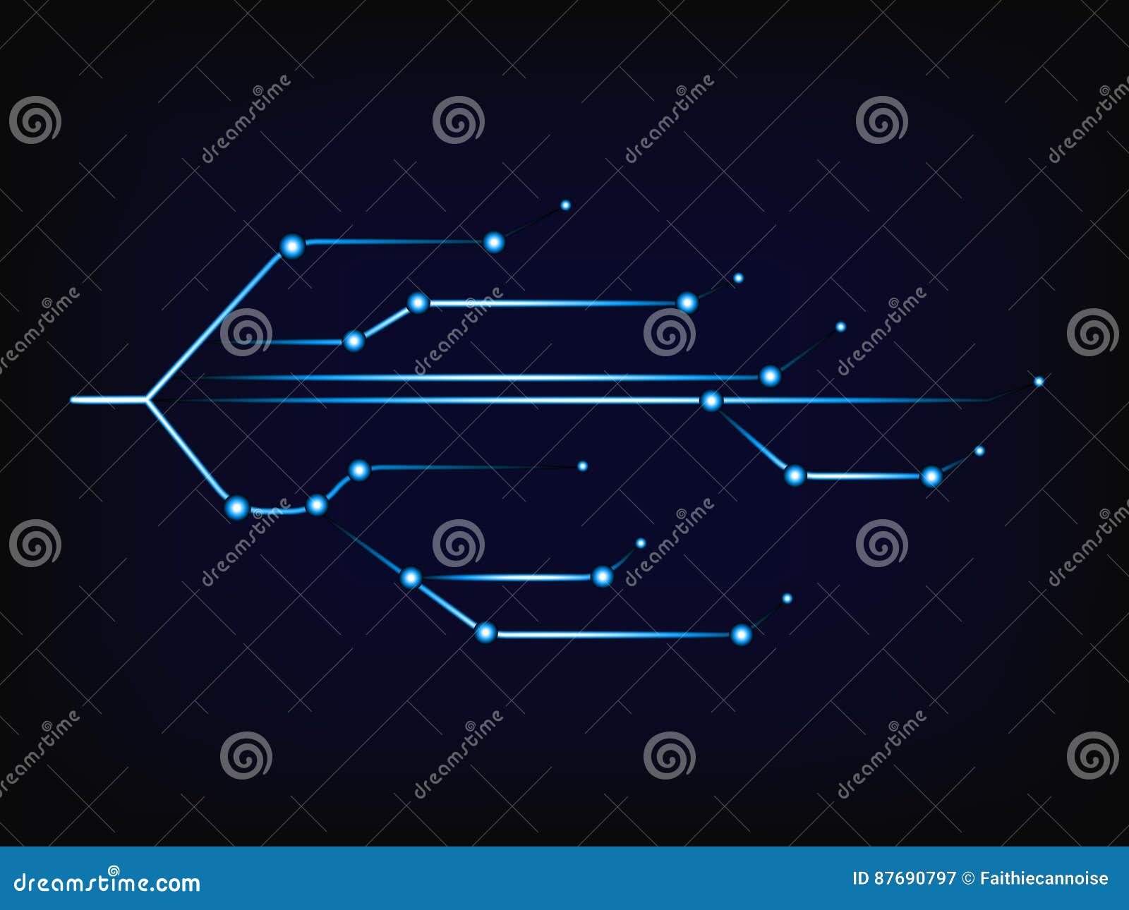 Internet Connections Lines & Leds Stock Vector - Illustration of ...