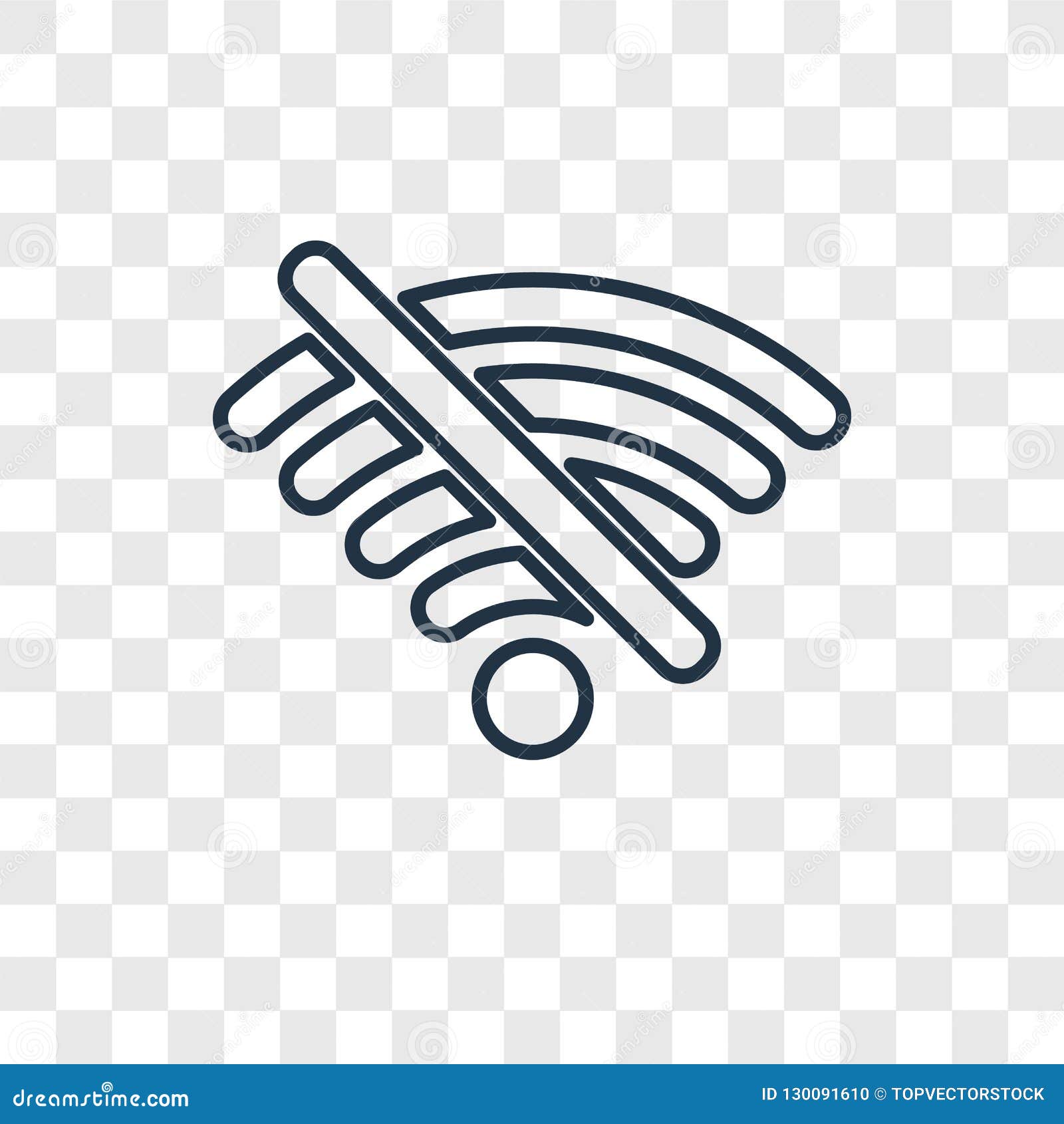 Internet Connections Off Concept Vector Linear Icon Isolated on Stock ...