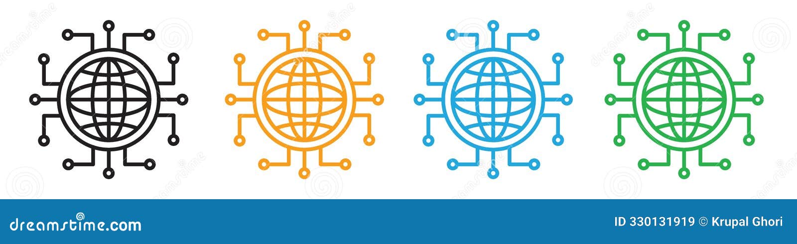 Internet Connectivity Global Network Icon for Tech and Communication ...