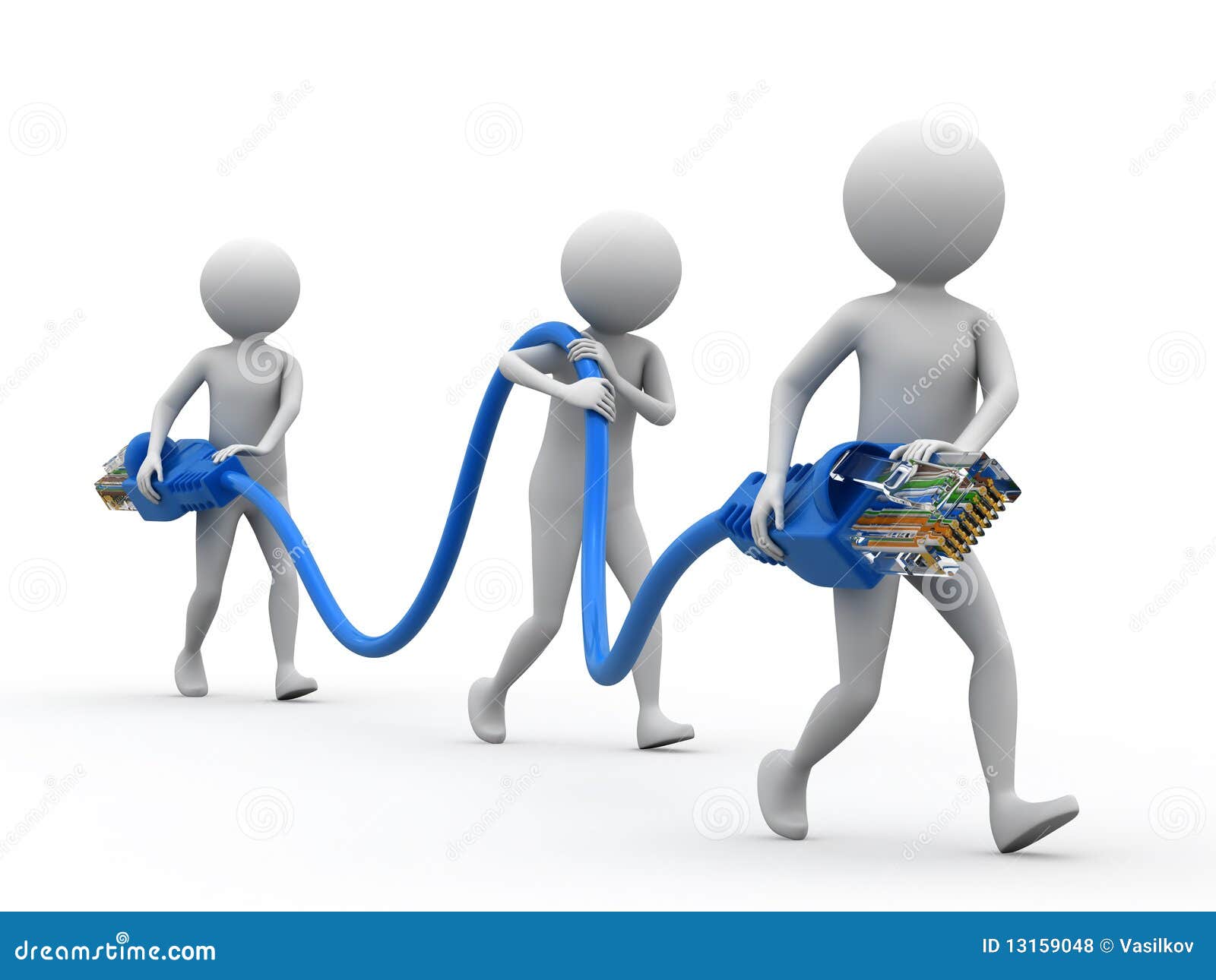Internet Connectivity Team stock illustration. Illustration of carrying ...