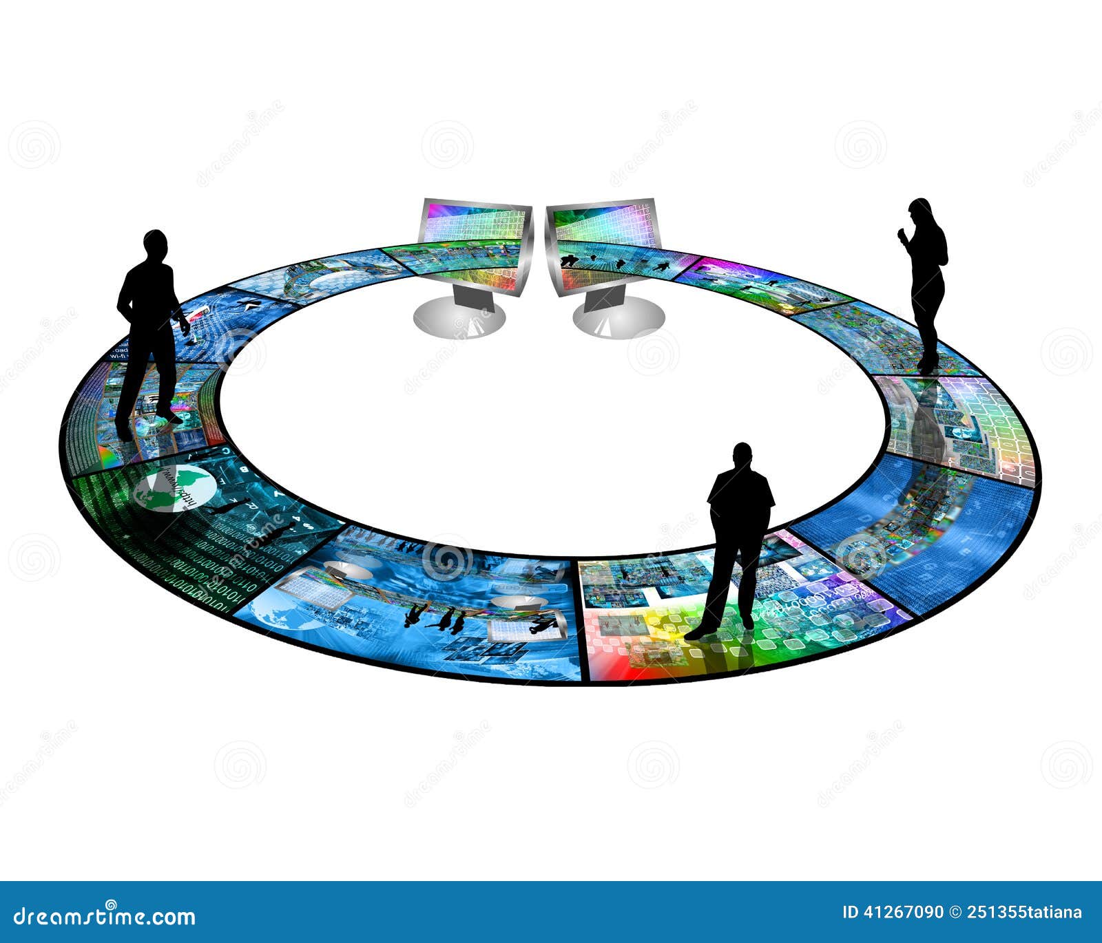 Internet connects people stock illustration. Illustration of digital ...
