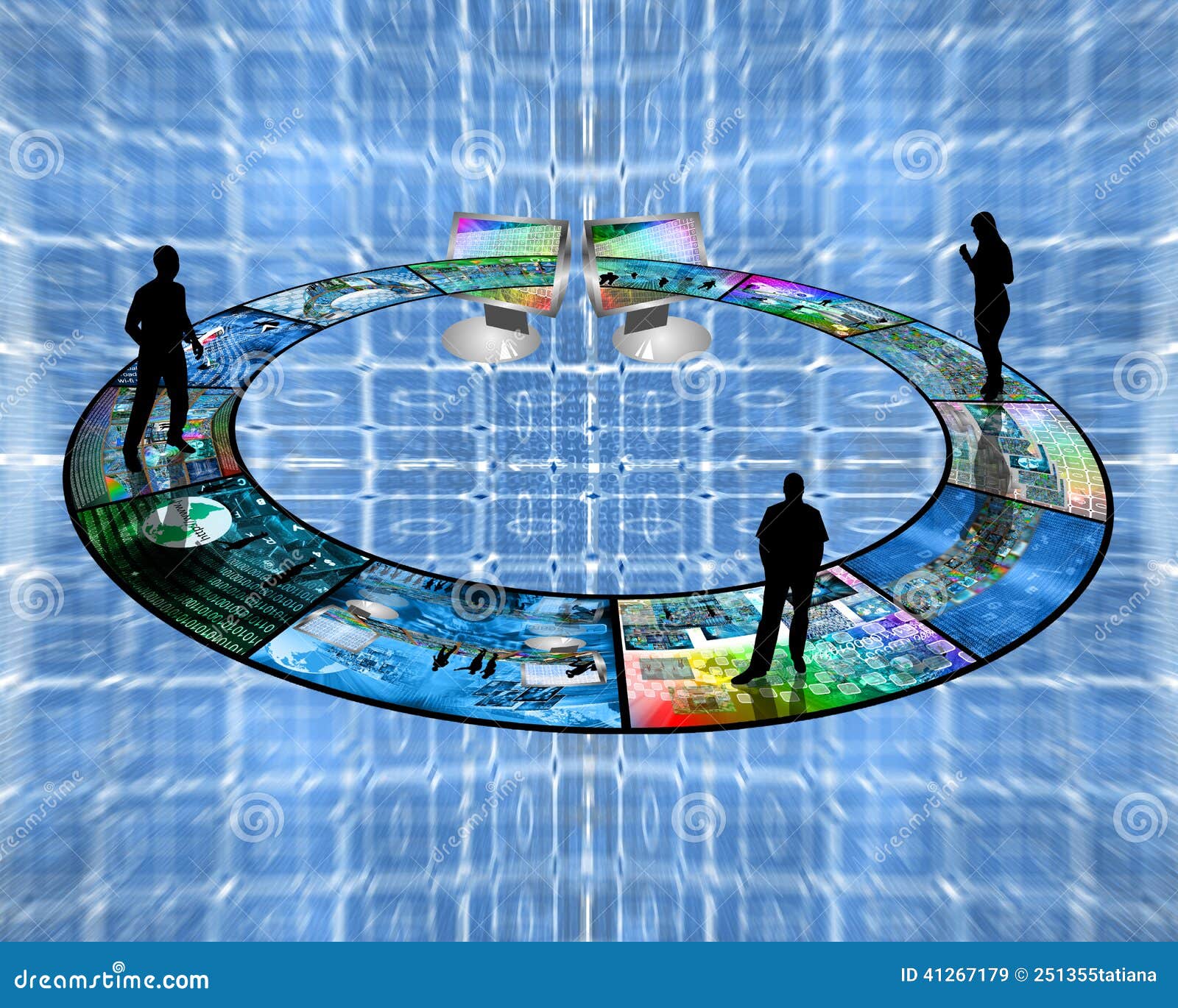 Internet connects people stock illustration. Illustration of choosing ...