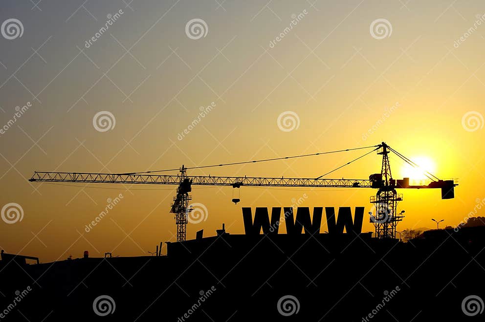 Internet Construction stock photo. Image of isolated - 23082332